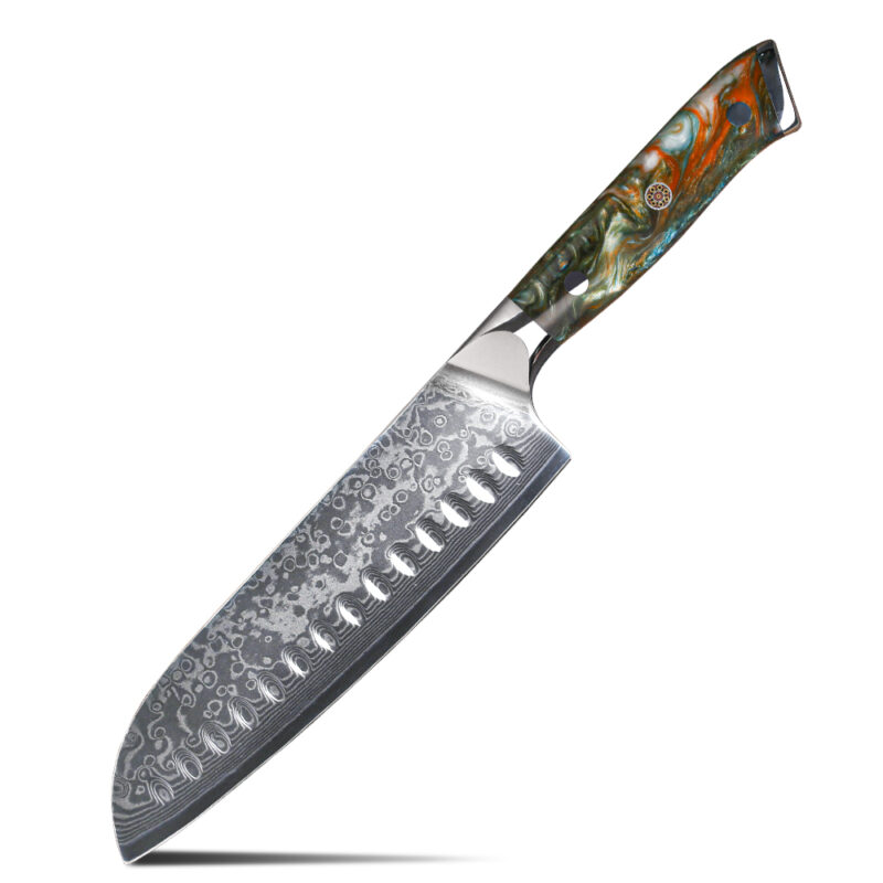 High-end Promotional Damascus Santoku Knives with Your Company Logo