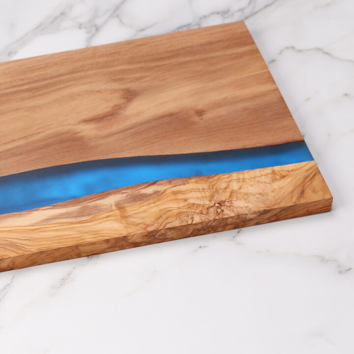 New Design Blue Resin Cutting Board Olive Wood Chopping Board