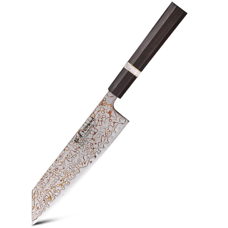 New Copper Damascus Japanese Kiritsuke Bunka Knife Under 100