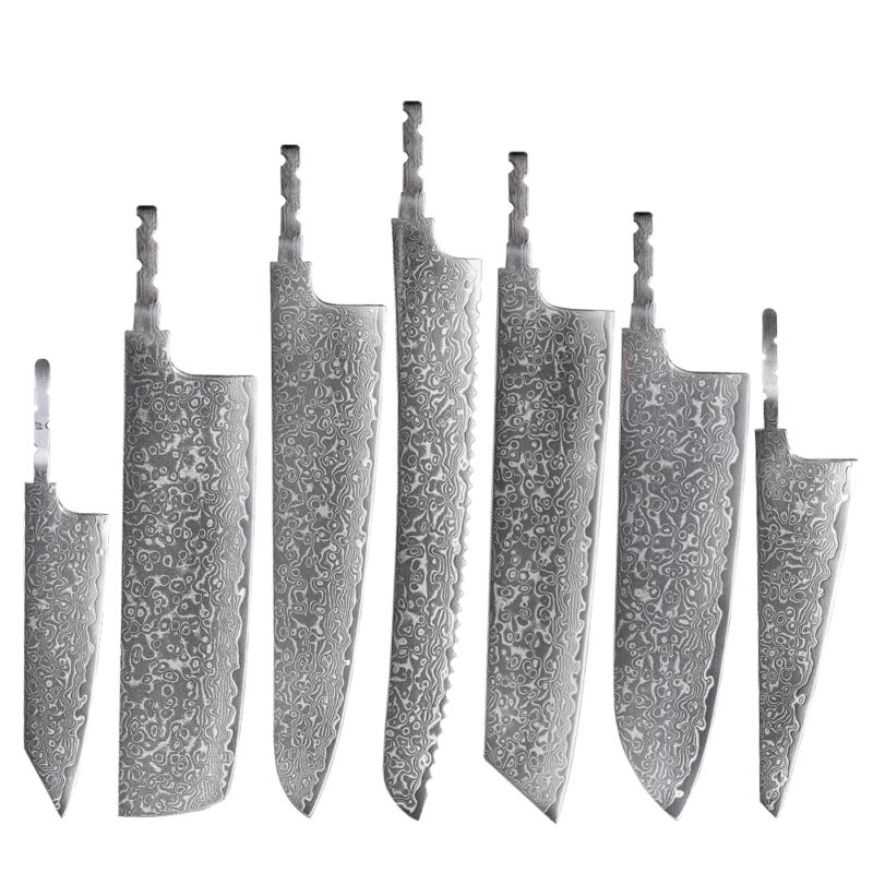 Best Japanese Knife Blade Blanks AUS10 Damascus Steel